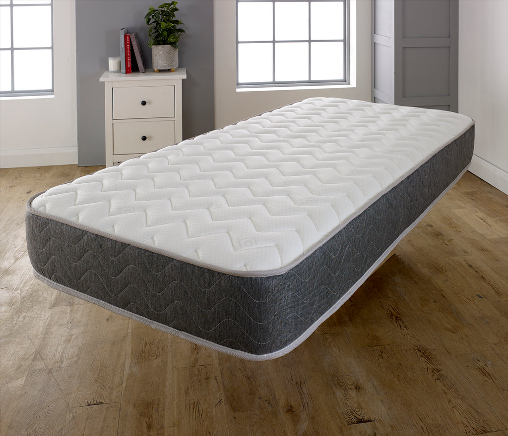 Vida Grey Zig Zag Memory Foam Open Coil Spring Mattress – Drift Away Beds